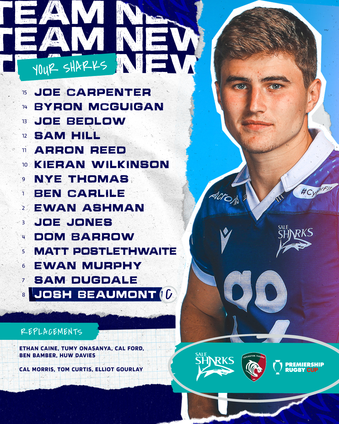 TEAM NEWS | Sale Sharks v Leicester Tigers | Sale Sharks