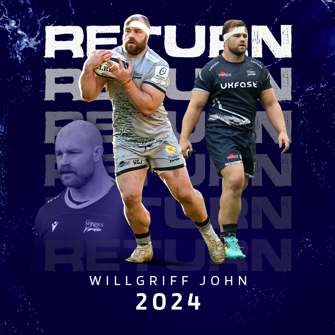 FORMER SHARK WILLGRIFF JOHN RETURNS | Sale Sharks