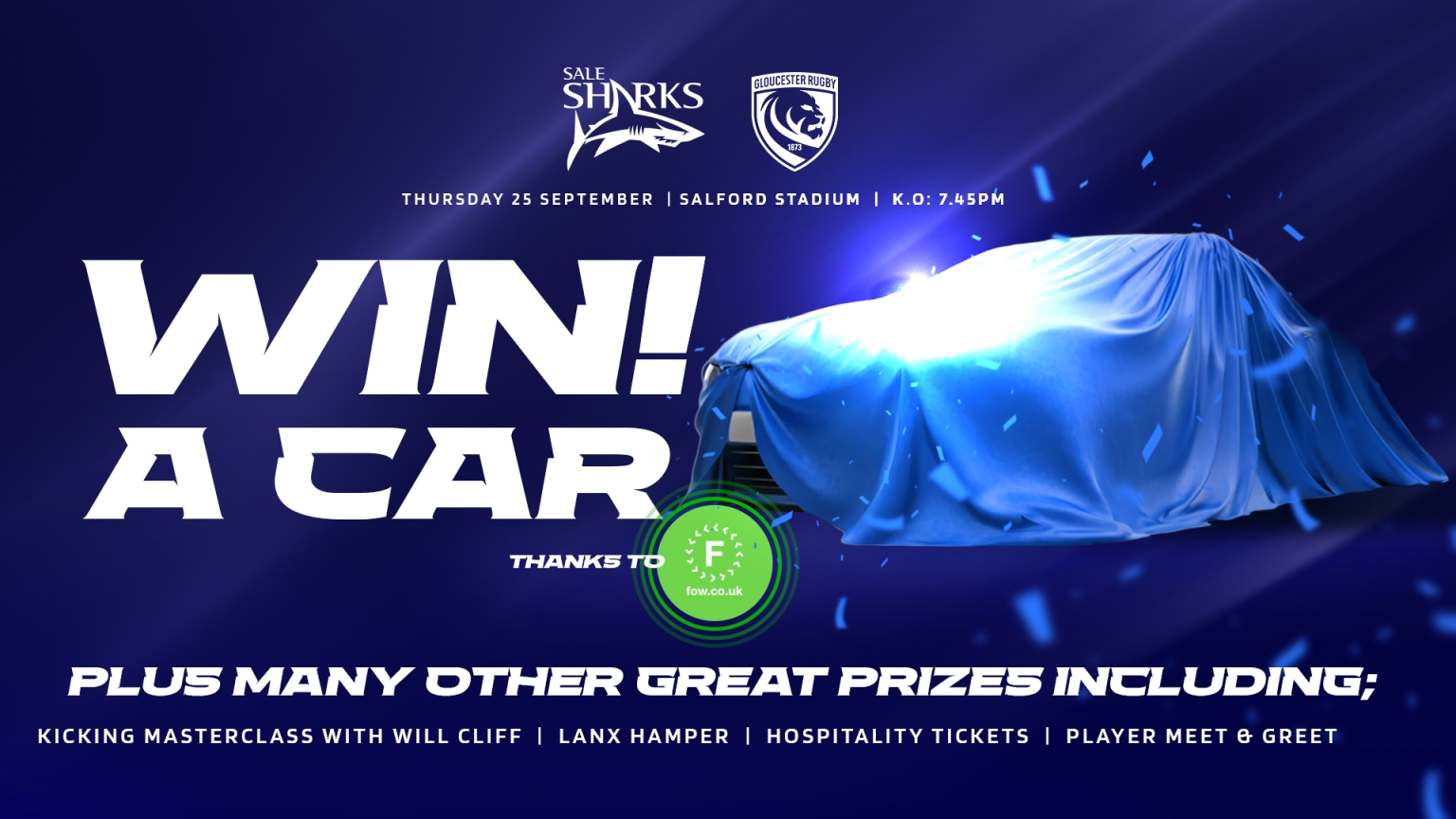 Win a car with Sharks and FOW Car Supermarket | Sale Sharks